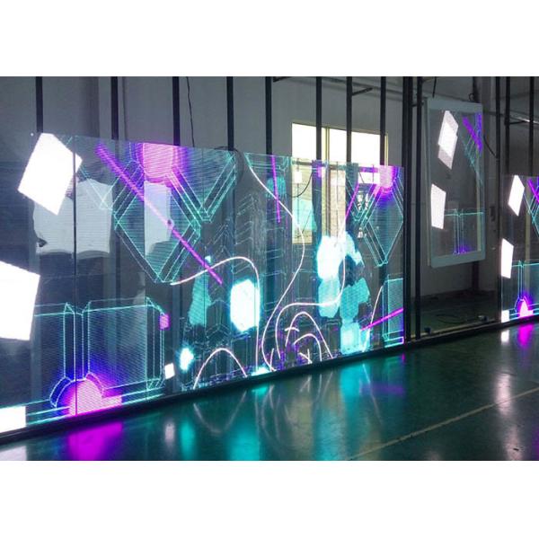 Quality Aluminum 800nits Transparent Led Curtain Display SMD2020 for sale
