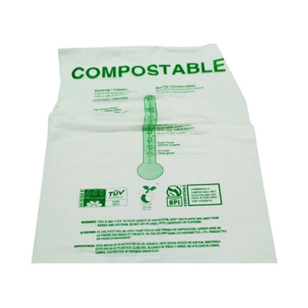 Quality 0.5 Mil 2.6 Gallon Biodegradable Food Storage Bags 100% Compostable for sale