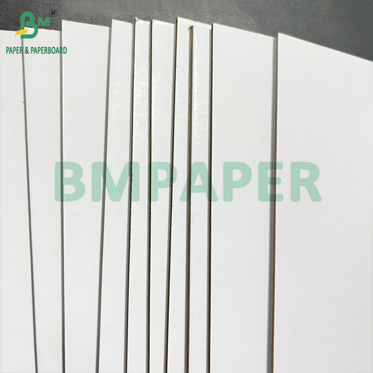 High Stiffness 1.2mm Grey Core Both Sides White Thick Board Glossy Surface