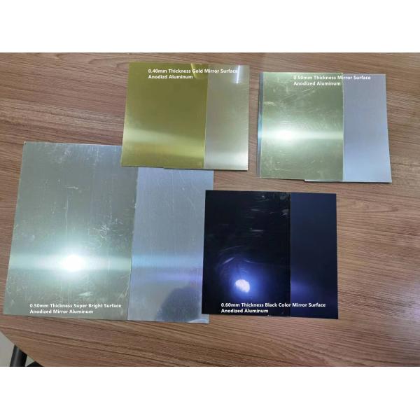 Quality Alloy 1085 0.4mm Thickness Silver Aluminum Mirror Sheet With Reflectivly Above for sale