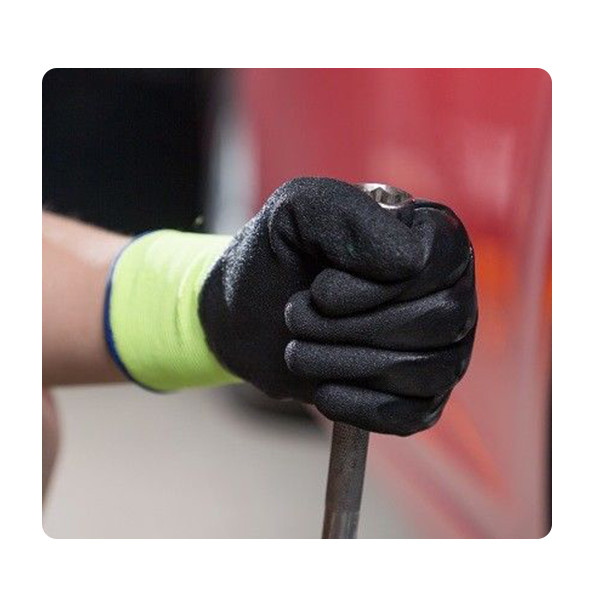 Quality Automotive Industry Mens Terry Brushed Winter Hand Safety Gloves for sale