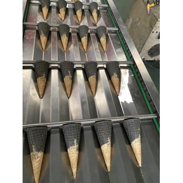 Quality Two Color Save Gas 3500pcs/h Ice Cream Cone Making Machine for sale