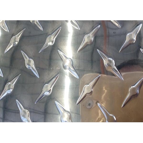 Quality Brite Finish 1/4 Aluminum Diamond Plate Sheets 3003 For Ramps / Truck Box for sale