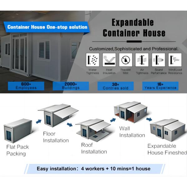 Quality Online Technical Support Prefabricated Expandable Container House for Luxury for sale