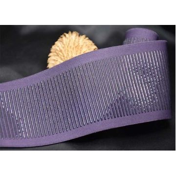 Quality Printed 3D Raised Silicone Stripes Elastic Webbing Band Non Slip For Clothing for sale