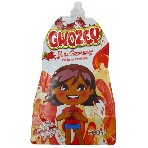 Quality Kingred Logo Printed Food Grade 250ml Stand Up Juice Spout Pouch Bag Manufacture for sale