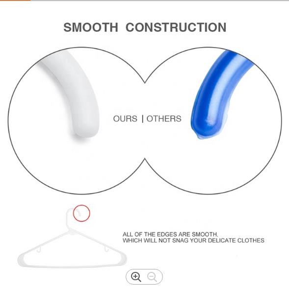 Quality White Thick Plastic Hangers , Wardrobe Giant Tubular Plastic Hanger for sale