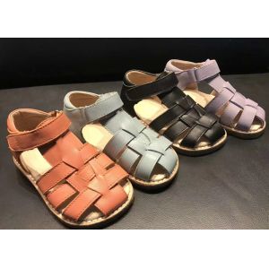 Quality Soft Sole Magic Tape Band Kids Closed Toe Sandals for sale