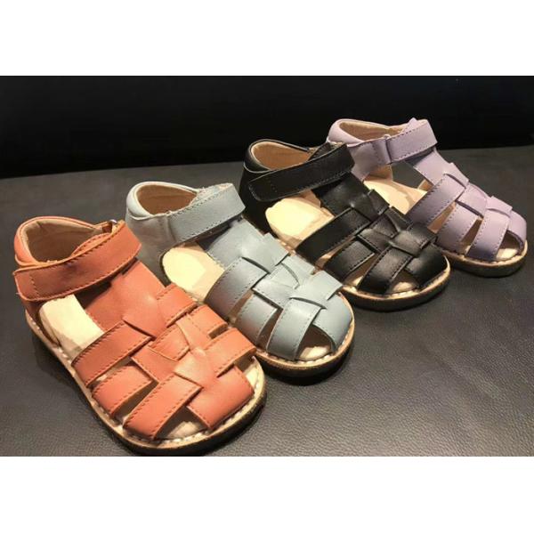 Quality Soft Sole Magic Tape Band Kids Closed Toe Sandals for sale
