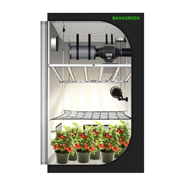 Quality BAVAGREEN 4x4 Growbox Kit 600W Samsung LM301H EVO LED Grow Light 120X120CM Growzelt with Smart Ventilation System for sale