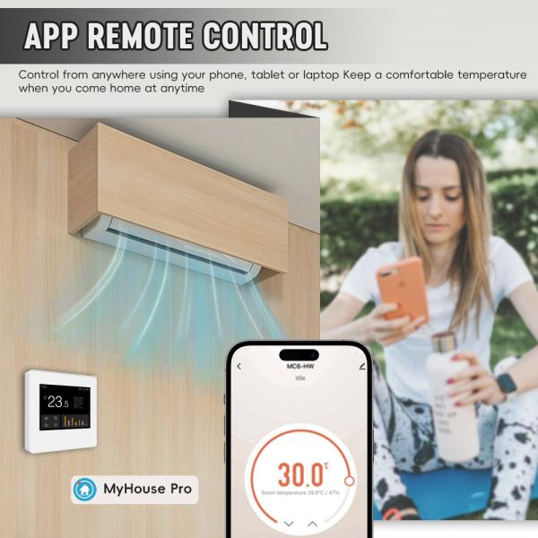 Quality Wireless Tuya APP Digital Smart WiFi Thermostats Underfloor Heating Automatic for sale