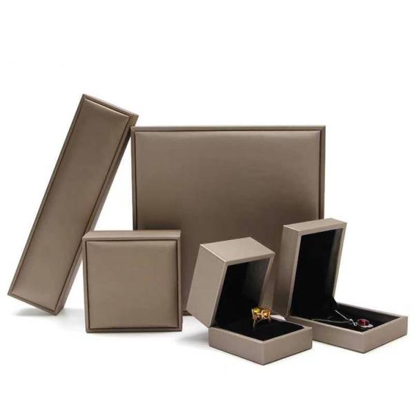 Quality Luxury Wedding Jewelry Ring Storage Gift Box Brushed Leather for sale