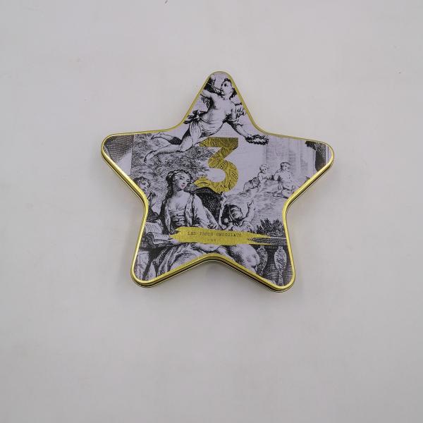 Quality Factory Price Metal Tin Can Customized Design Tin Box Star Shaped Gift Tin for sale