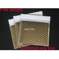 Quality Gold Gloss Surface Metallic Bubble Mailers 6*10 Padded 2 Sealing Sides Anti for sale