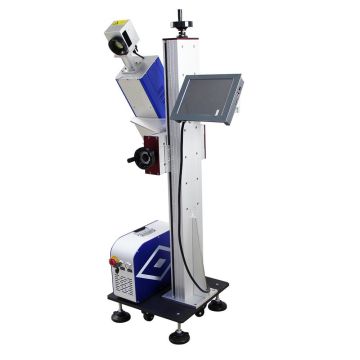 Quality 20w 30w Flying CO2 Laser Marking Machine With Conveyor for sale