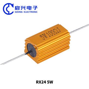 Quality Wirewound Resistor 5W 100ohm With Gold Aluminum Shell for sale