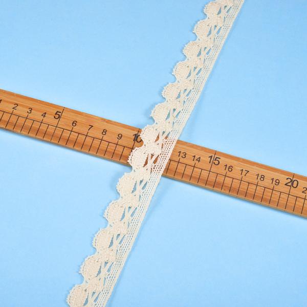 Quality 100% Cotton Sustainable Crocheted Embroidery Lace With Beads Home Textile for sale