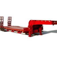 Quality 13000*3000*3100 Steel CIMC HUAJUN 3 Axles Dropbed Semi Trailer Low Bed Heavy for sale