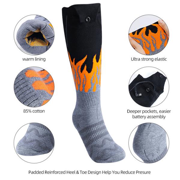 Quality Electric Winter Thermal Heated Socks Washable With Rechargeable Battery for sale