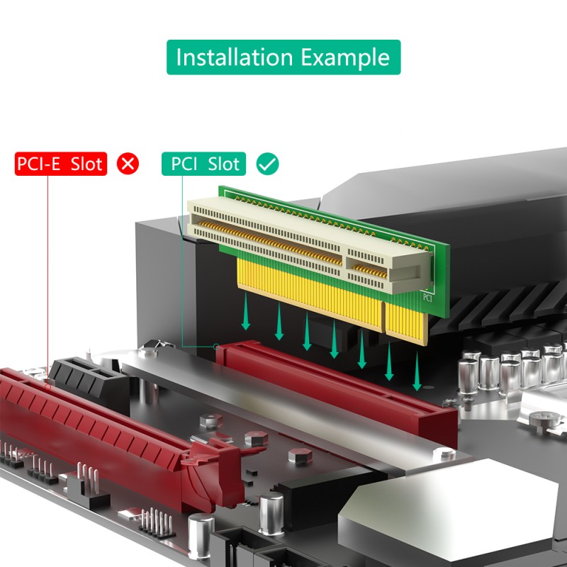 PCI 32bit 120P Raiser Card top view