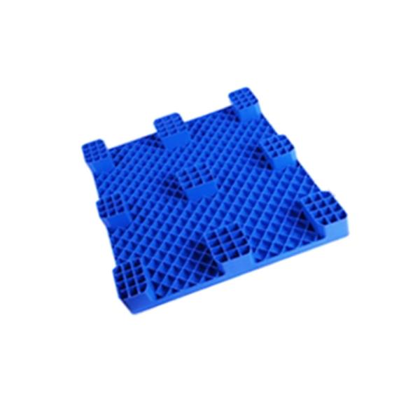 Quality Single Side 1200x1000 Euro Plastic Pallet 4 Way Entry Blue Custom for sale