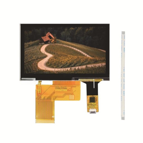 Quality 4.3 Inch Capacitive Touch Screen 500 Cd/M2 Touch Screen Display Module 800X480 for sale