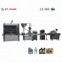 Quality Lube Oils Packaging Line 1L-5L With Auto Filling Capping Sealing Labeling for sale