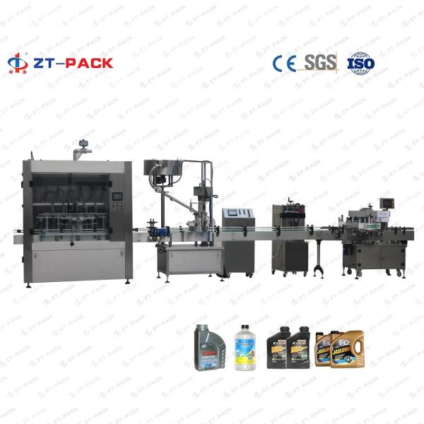 Quality Lube Oils Packaging Line 1L-5L With Auto Filling Capping Sealing Labeling for sale