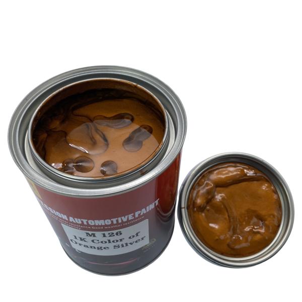 Quality M126 1K Orange Silver Spray Paint For Car Metallic Silver Auto Paint High for sale