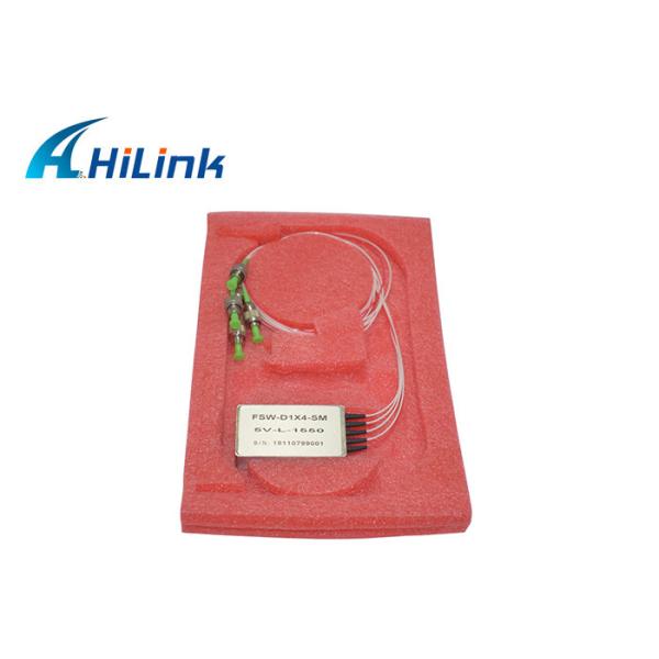 Quality Hilink Mini Optic Switch 1X4 Single Mode FiHigh Channel Isolation With SC LC FC for sale