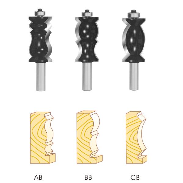 Quality Crown Molding Bits – A/B/C/AB/BB/CB For Making Decorative Crown Moldings for sale