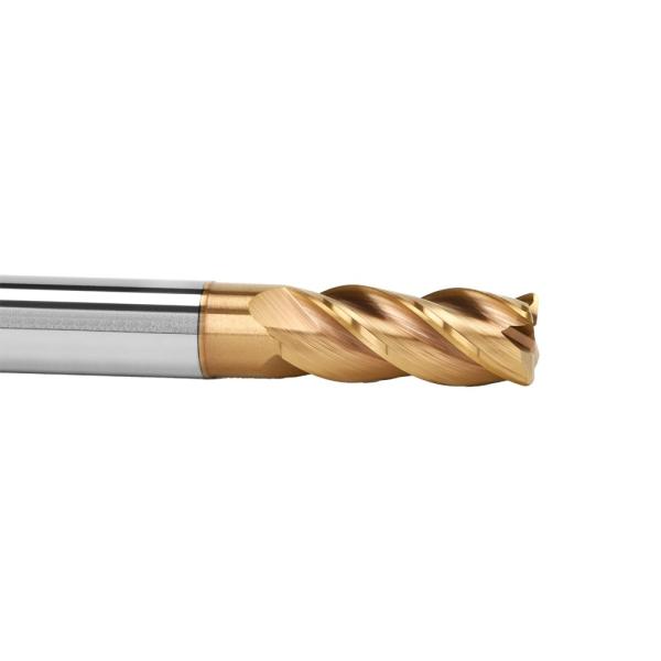 Quality Cemented Carbide 38 Spiral Angle 4 Flute Corner Radius End Mills for sale