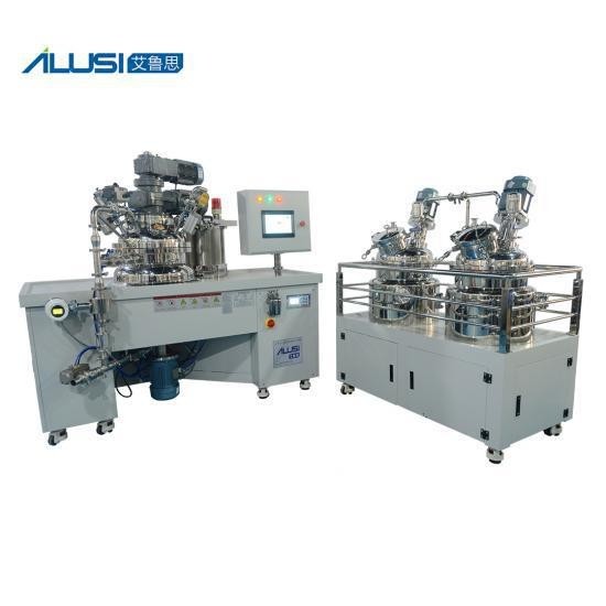 Quality 100L Vacuum Emulsifier Mixer , Body Lotion Cosmetic Cream Mixing Machine for sale