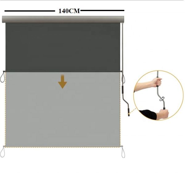 Quality QF-VW Manual Operation Method Balcony Privacy Screen for Sun Protection for sale