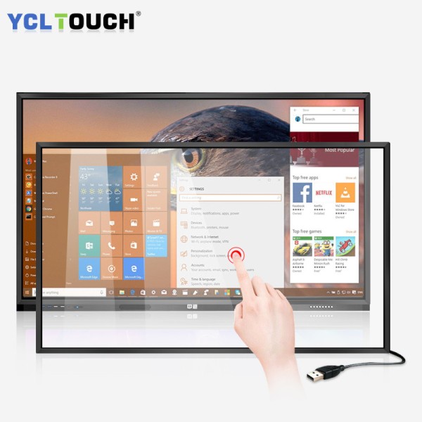 Quality 43 Inch Aluminum Alloy Ir Touch Screen frame 20 Touch Points Open Frame Overlay Kit for sale