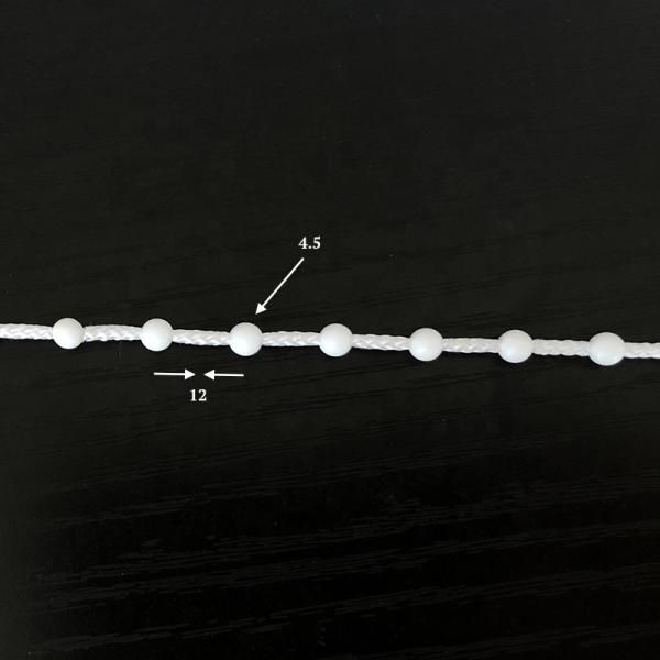 Quality White Plastic Curtain Chain for Roller Blinds Components Customized Length 4.5 for sale