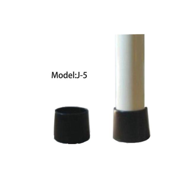 Quality Plastic Coated Composite Pipe Rack Fittings / Black PP tube Bottom Cap for sale