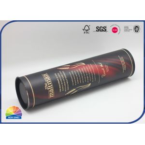 Quality Wine Bottle Sales Display Packaging Composite Paper Tube With Metal End for sale