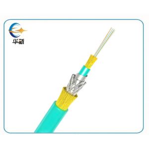 Quality Multi Core Double Sheath PVC Jacket Armored Fiber Optic Cable Kevlar for sale