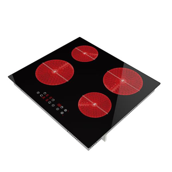 Quality Temperature Control 3 Zone Built In Ceramic Hob Cooktop Frameless for sale