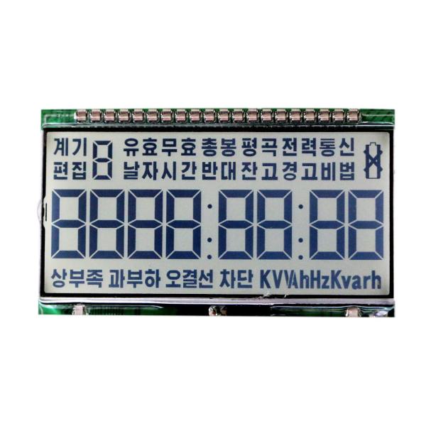 Quality OEM Segment HTN LCD Display Monochrome Reflective Polarizer Type Metal Pin for sale