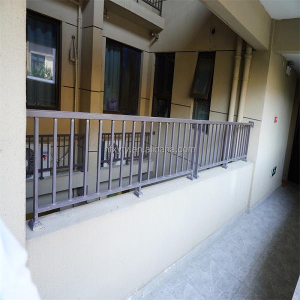 Quality 42in Aluminum Metal Balcony Railing Balustrade Black Customized for sale