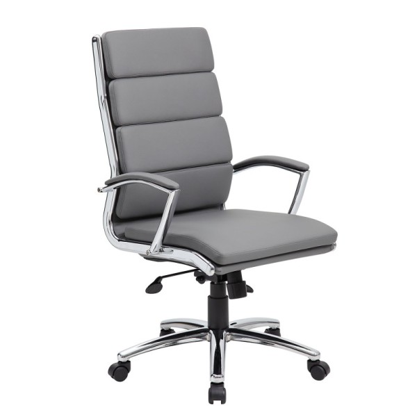 Quality Back Executive Swivel Office Desk Chair with Ribbed Puresoft Upholstery and Lumbar Support for sale