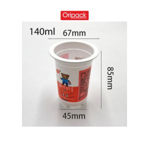 Quality 140ml pp plastic cup for yogurt with foils lid for sale