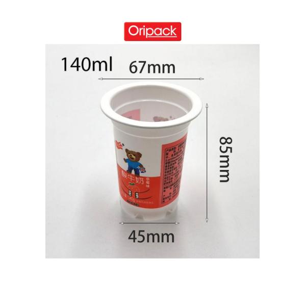 Quality 140ml pp plastic cup for yogurt with foils lid for sale