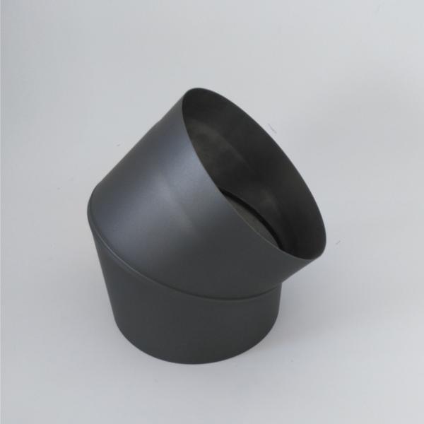 Quality Two Segment 45 Degree Elbow Black Chimney Pipe Single Wall Stainless Steel for sale