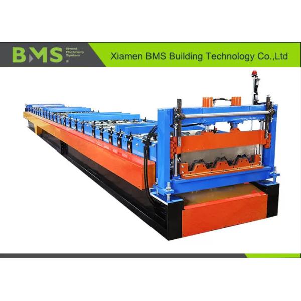 Quality 0.5-1.0mm Thick Steel Deck Roll Forming Machine , Floor Tile Deck Making Machine for sale