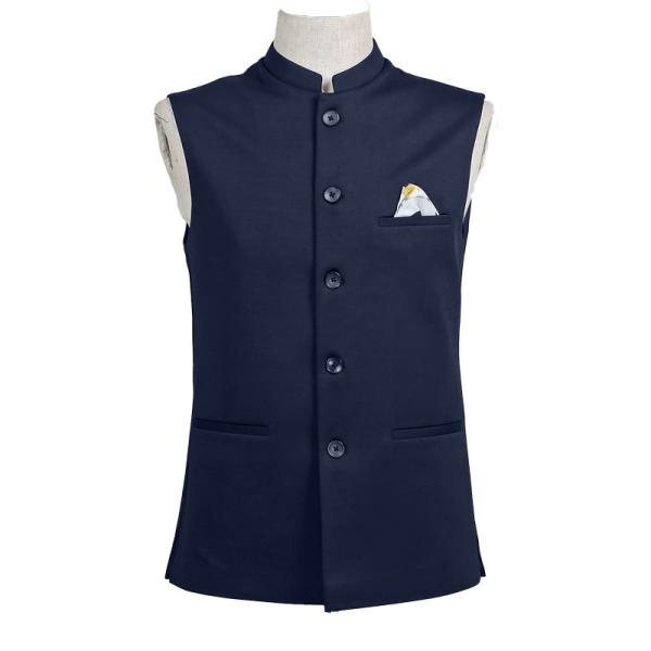 Quality Custom Business Casual Suit Jacket Cotton Silk Solid Waistcoat for sale