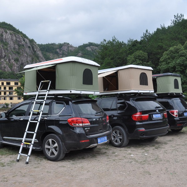 Quality Off Road Adventure Camping Glass Fiber Hard Shell Roof Top Tent HG125 for sale