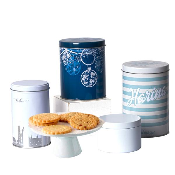 Quality Factory Direct Custom Cookie Tin Containers Metal Packaging Box Food Graded for sale